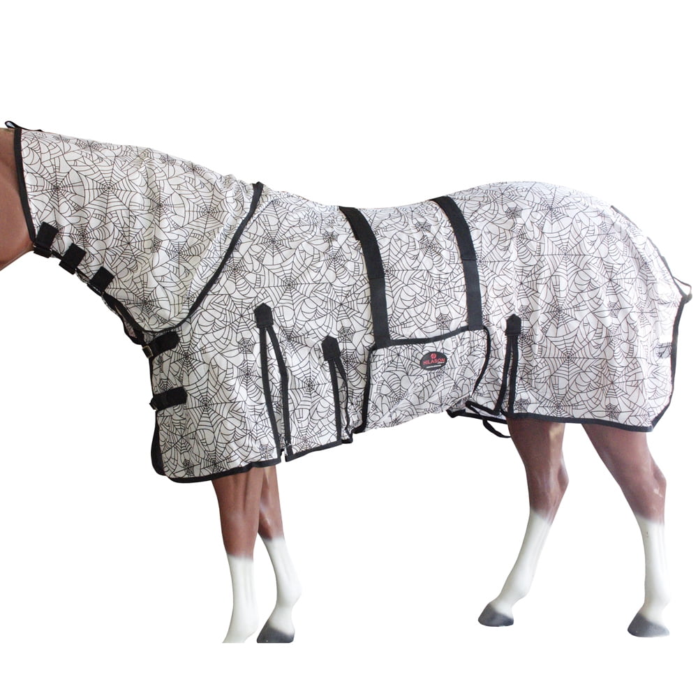 84 In Horse Fly Sheet Uv Protect Mesh Bug Mosquito Summer Spider Print ...