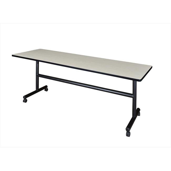 84 In. Kobe Flip Top Mobile Rectangular Training Table - Maple ...