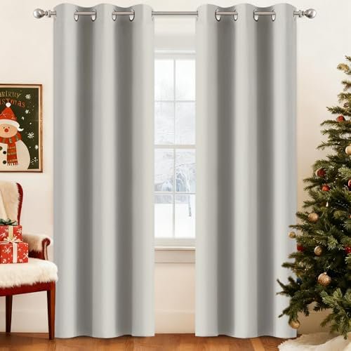 84 Inch Long Light Blocking Window Curtains Thermal Insulated Room ...