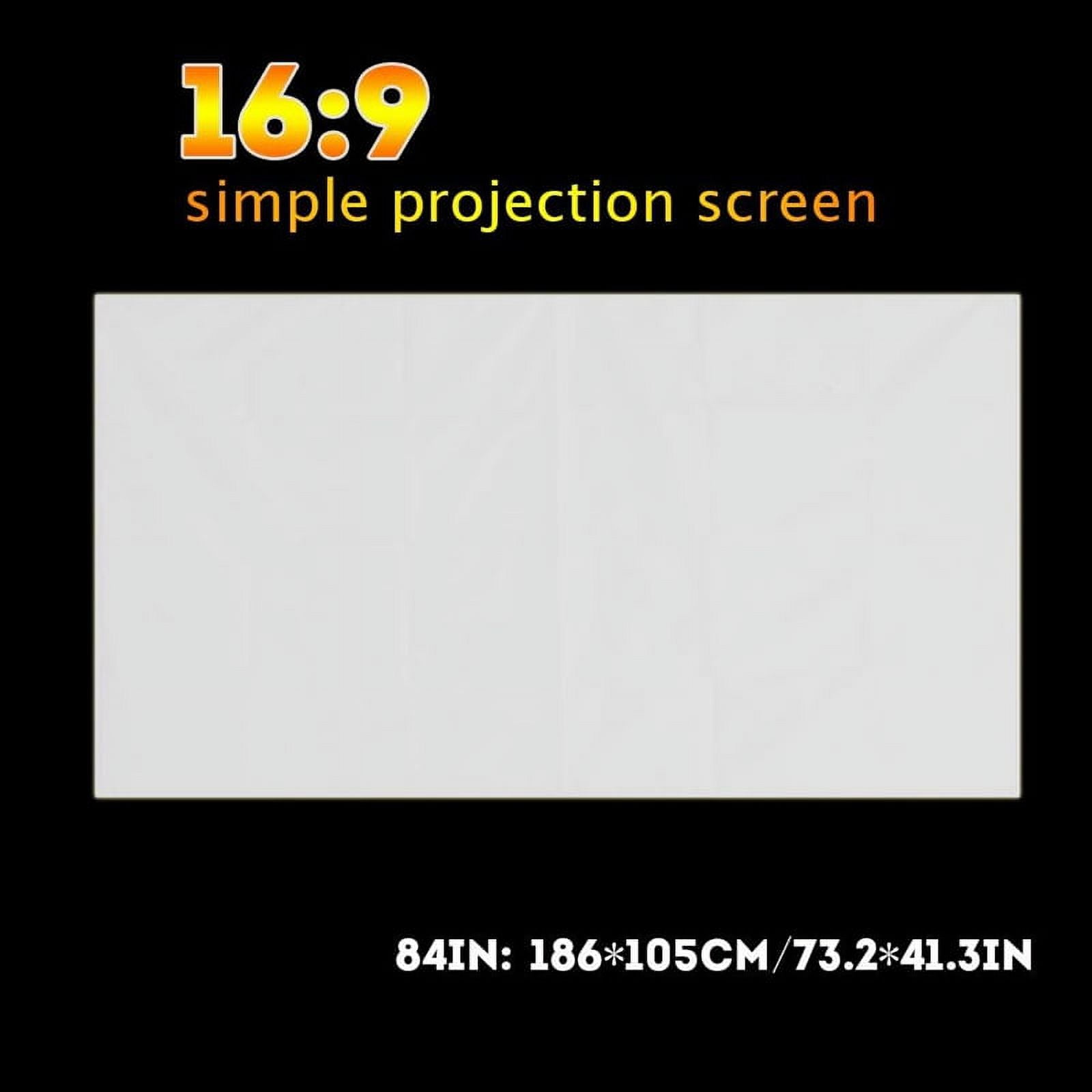 84 Inch Projector Curtain, Portable Projector Screen Curtain Anti-Light ...