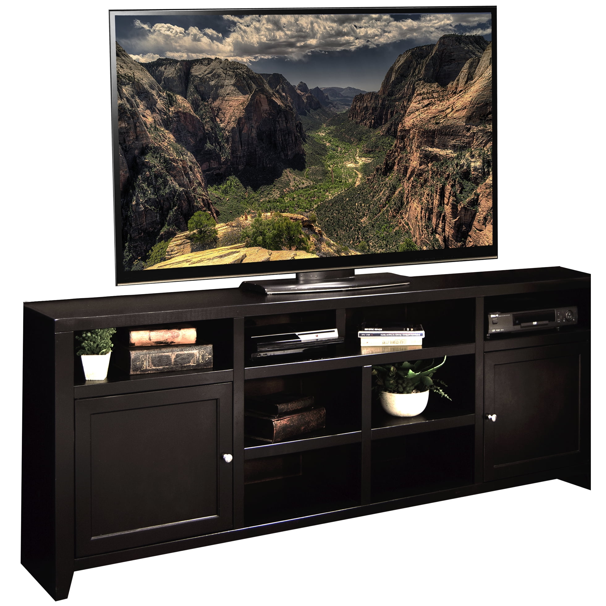 84 Inch Tv Console Up To 95", Finish. No Assembly. Transitional Look ...