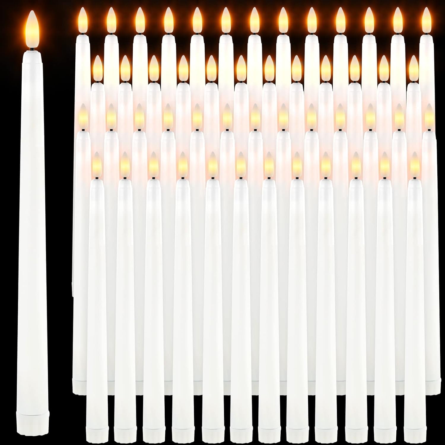Flameless Taper Candles Bulk