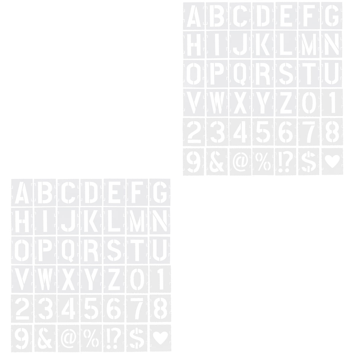 84 Pcs Hollow Lettering Painting Stencils English Letter Number ...