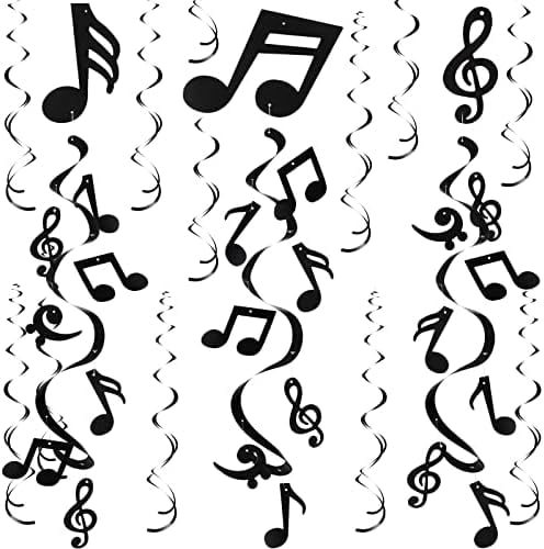 84 Pcs Music Notes Hanging Swirl Music Theme Party Decorations Musical ...