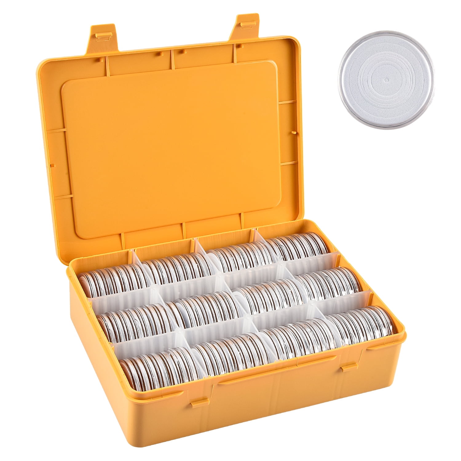 Universal Coin Collection Case, 84pc, 46mm Capsules, Foam Gasket ...