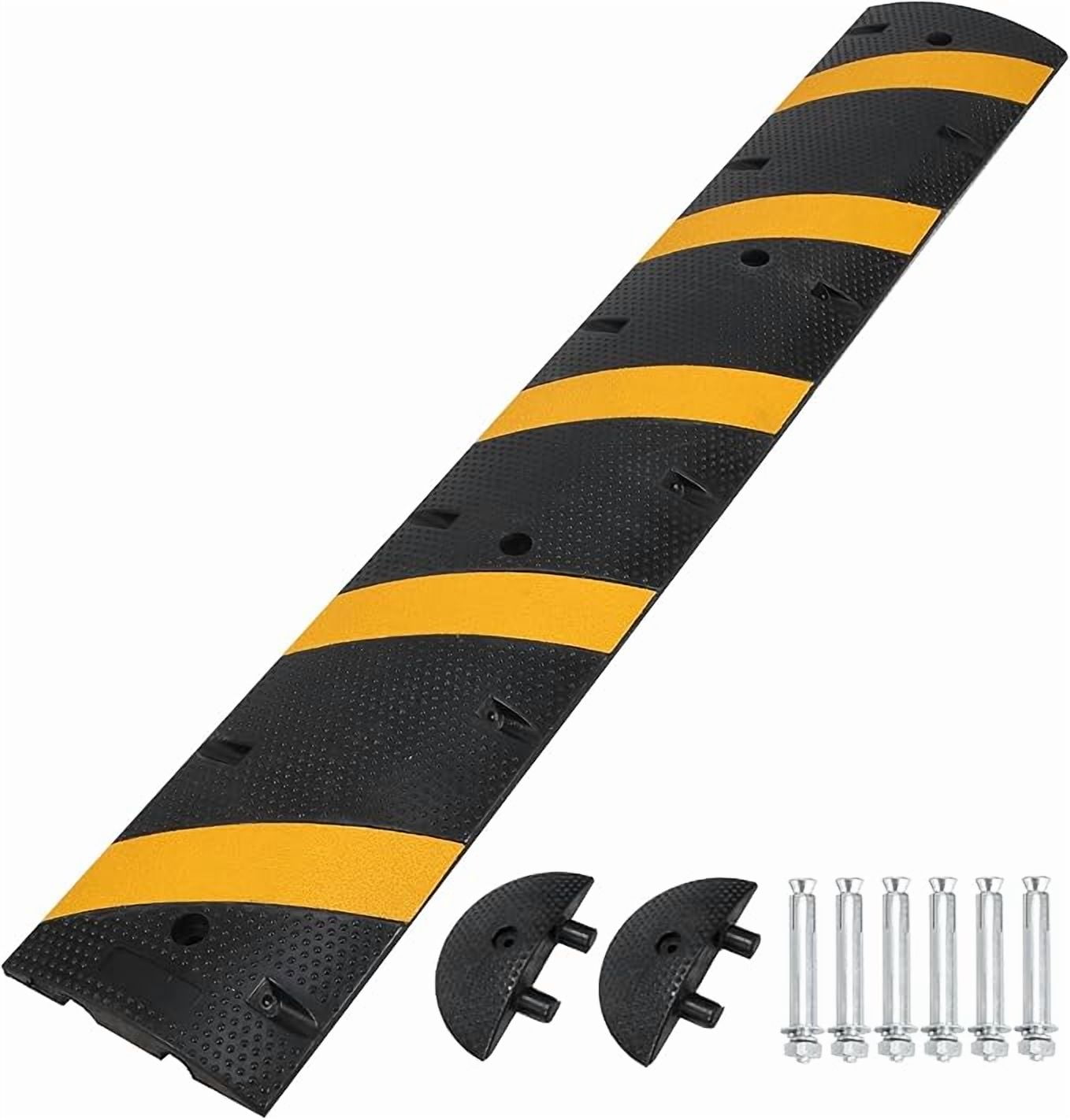 84" Rubber Speed Bumps, 1 Pack Heavy Duty Speed Bumps for Driveway ...