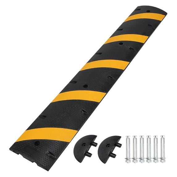 84" Rubber Speed Bumps, 1 Pack Heavy Duty Speed Bumps for Driveway ...