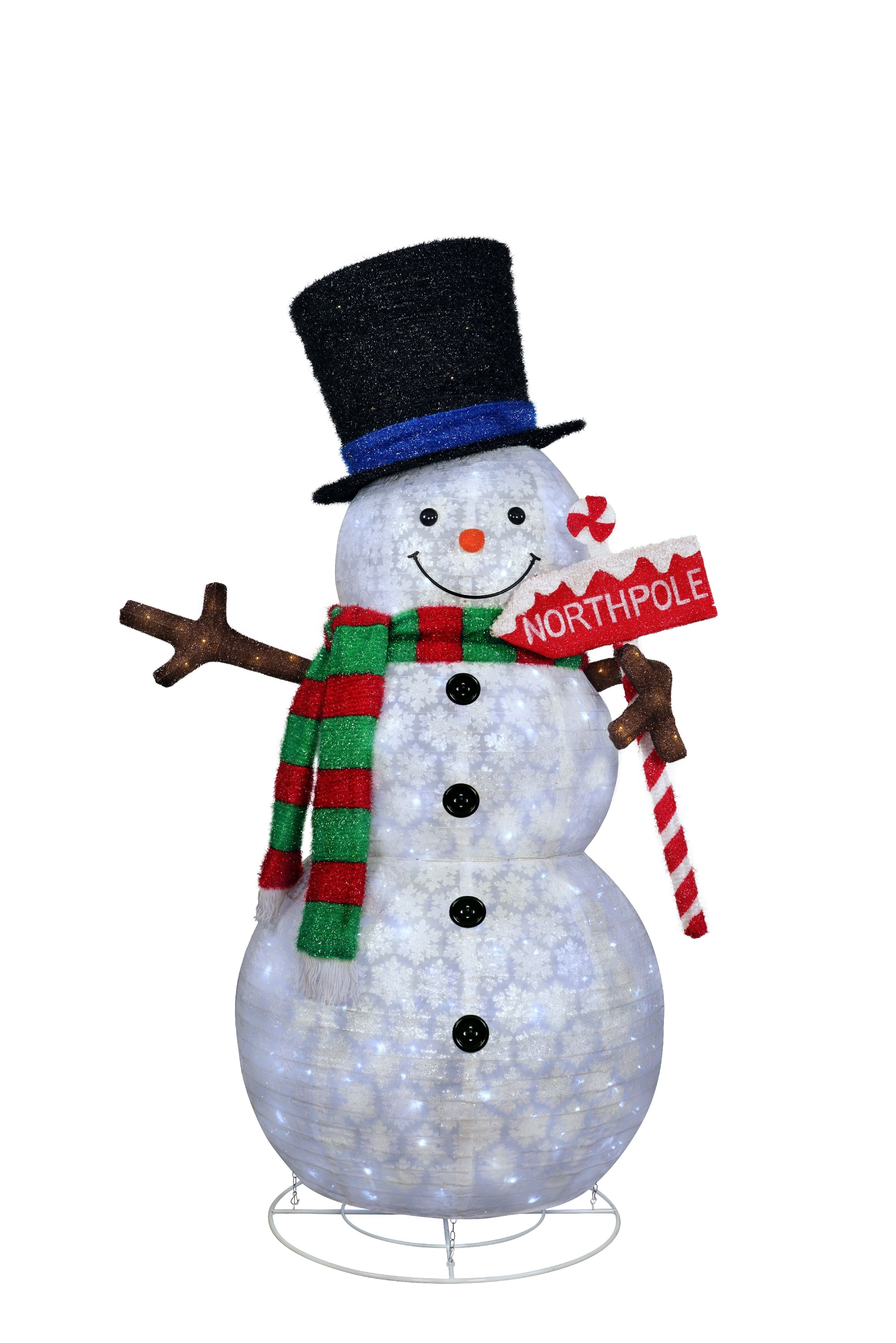 84" Snowman with North Pole Sign - Walmart.com