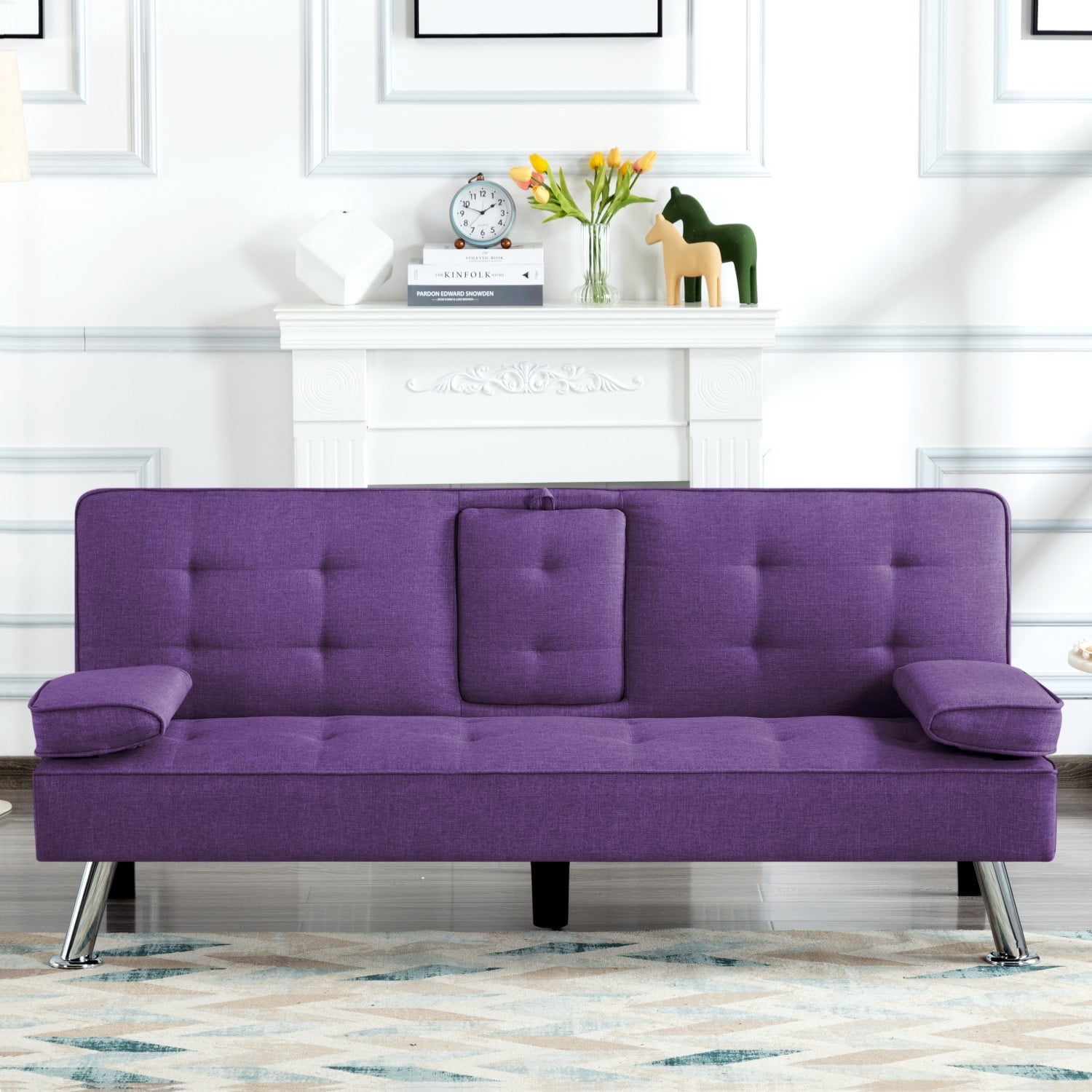 84''W Modern Sofa 3 Seat Adult Corduroy Couch with Wide Armrest Fabric ...