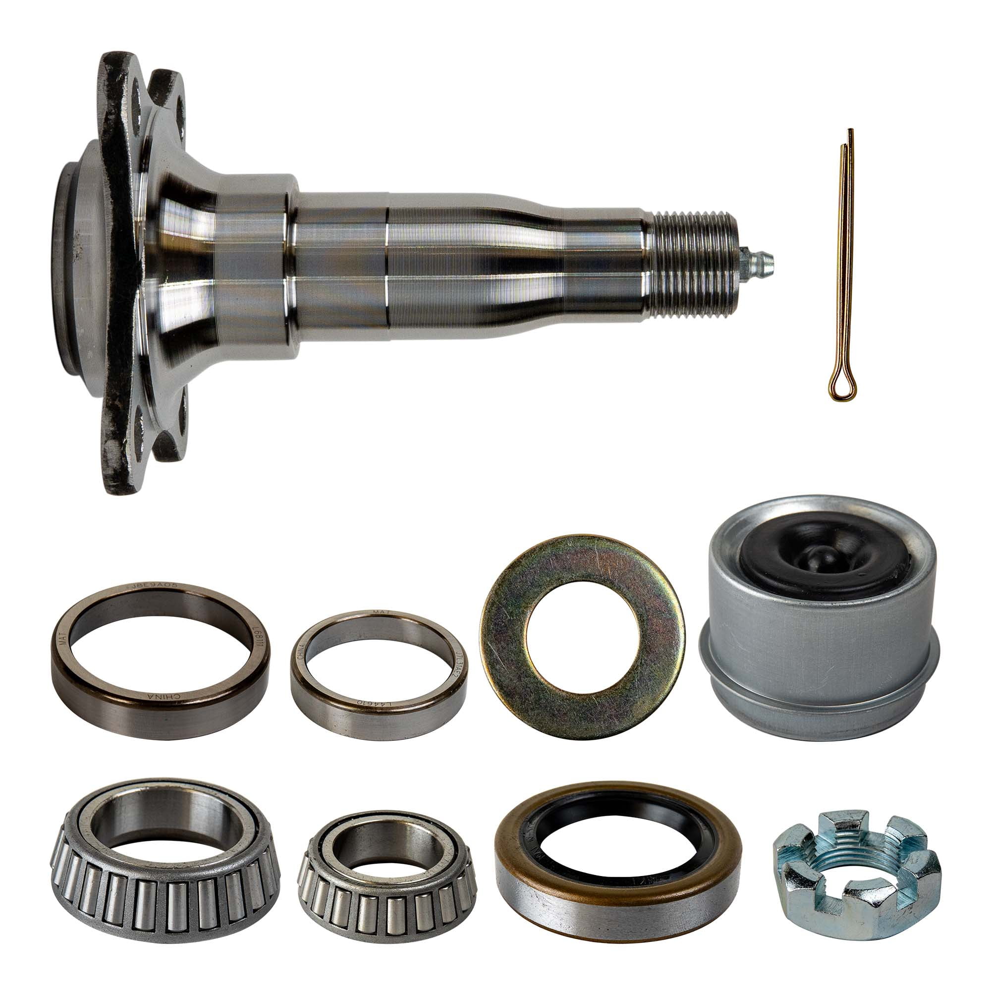 #84 Weld-On Spindle Kit With Flange for 3500 lb Trailer Axles - 1 3/4 ...