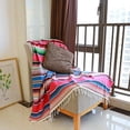84 X 59 Inch Mexican Serape Blanket Bay Window Blanket, Mexican ...