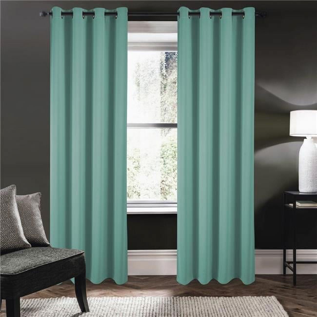 84 in. Riley 100 Percent Blackout Grommet Panels, Teal - Walmart.com