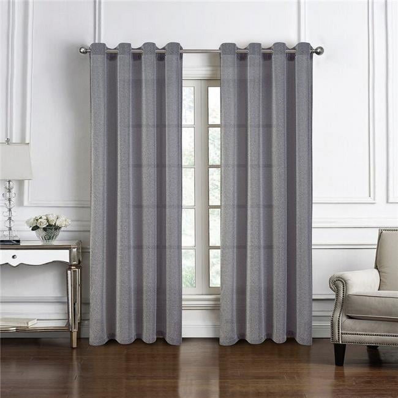 84 in. Stardust Grommet Panel, Charcoal - Walmart.com
