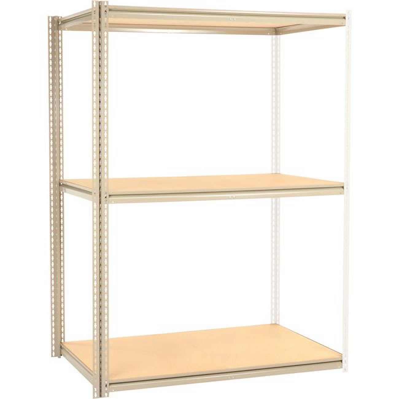 84 x 60 x 48 in. High Capacity 3 Levels Add-On Rack with Wood Deck, Tan ...