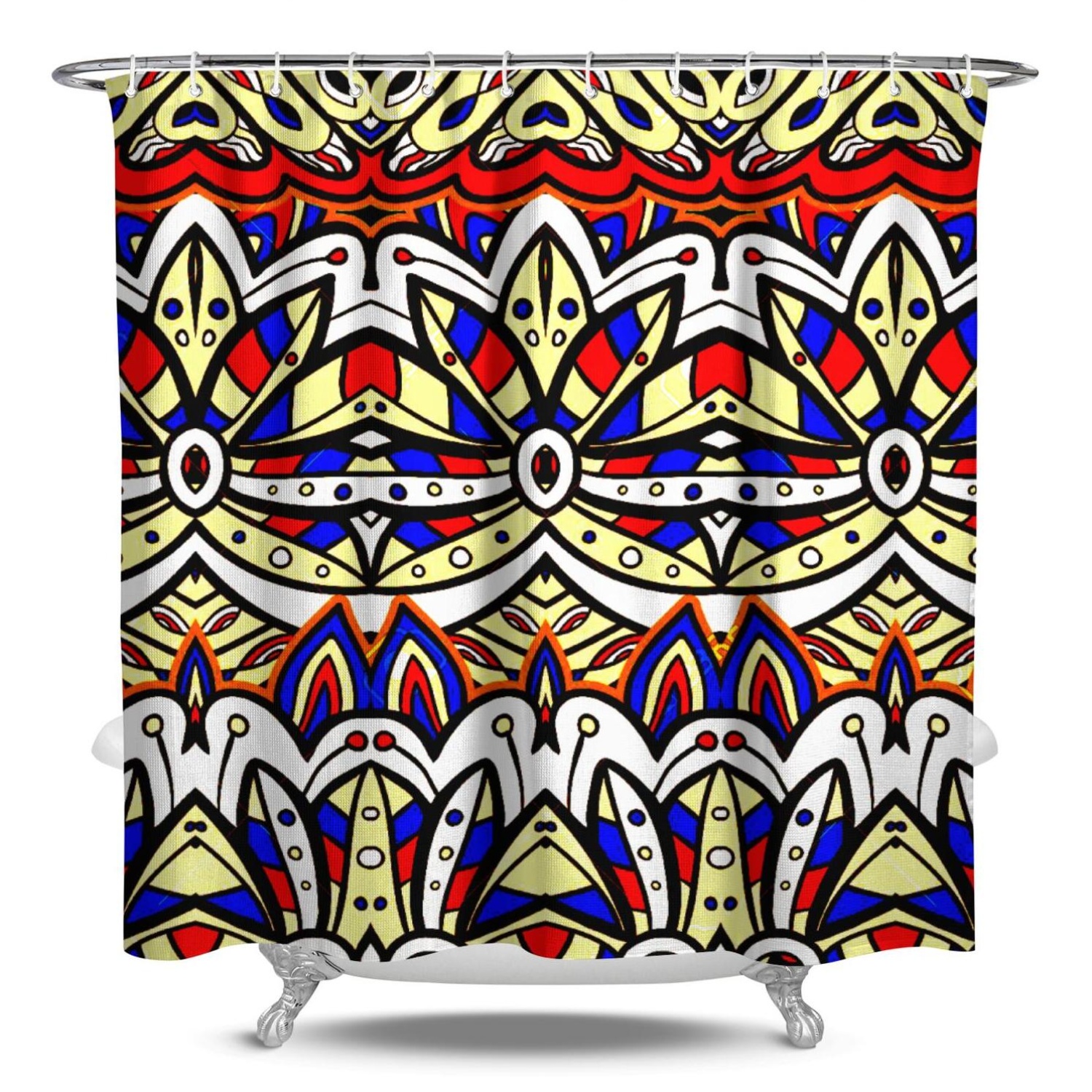 84" x 72" Artistic Aesthetic Room Shower Curtain Premium Polyester ...