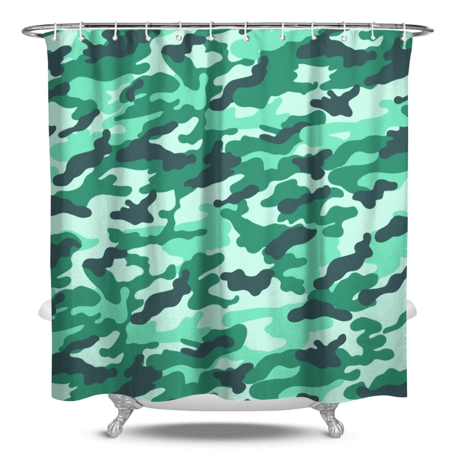 84" x 72" Camo Shower Curtain Waterproof Military Camouflage Tactical ...