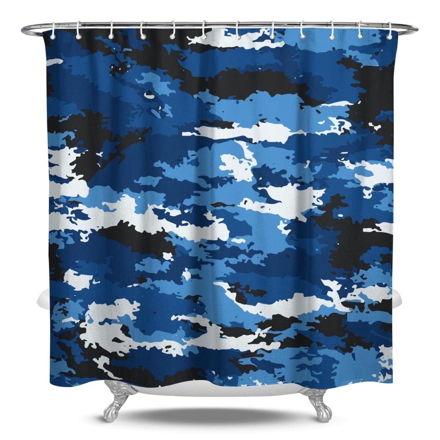 84" x 72" Camo Shower Curtain Waterproof Military Camouflage Tactical ...