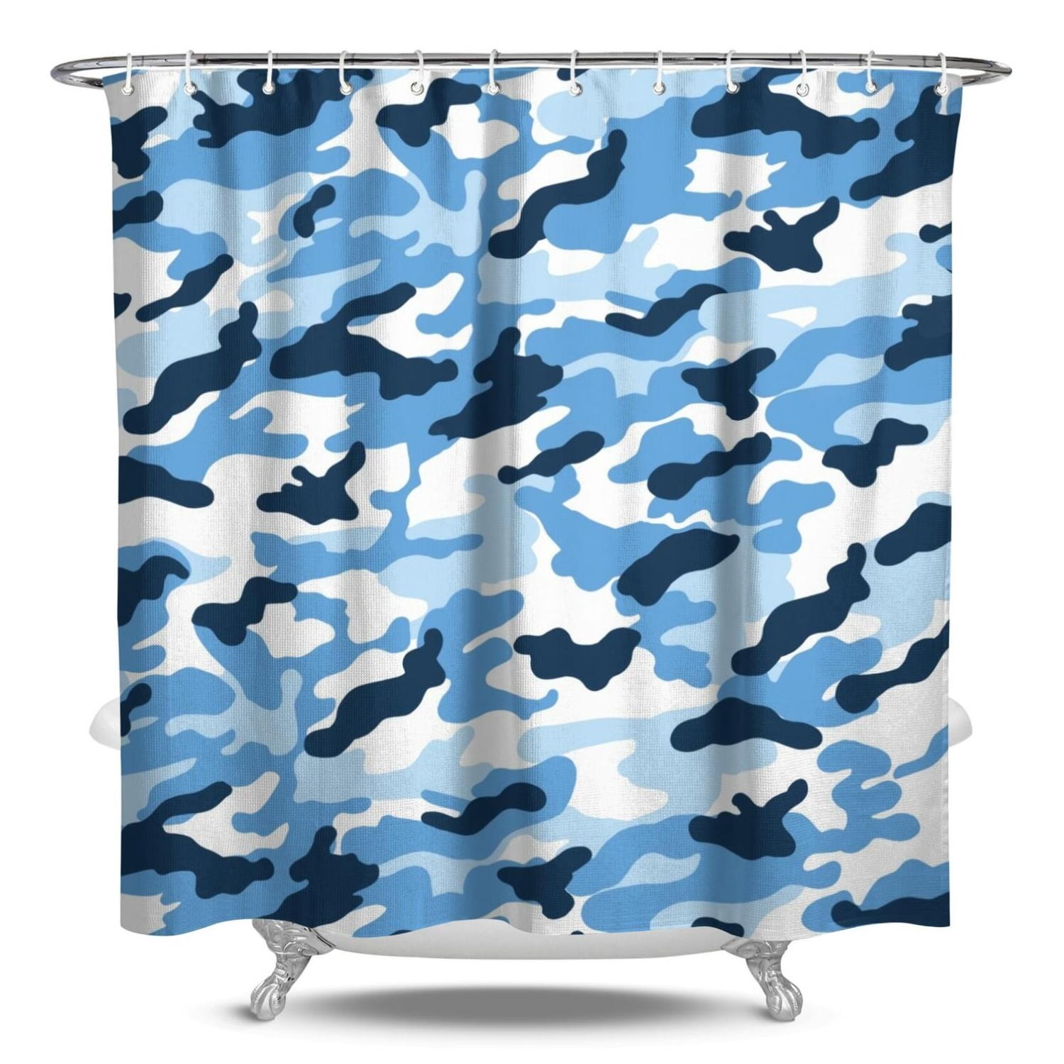 84" x 72" Camo Shower Curtain Waterproof Military Camouflage Tactical ...