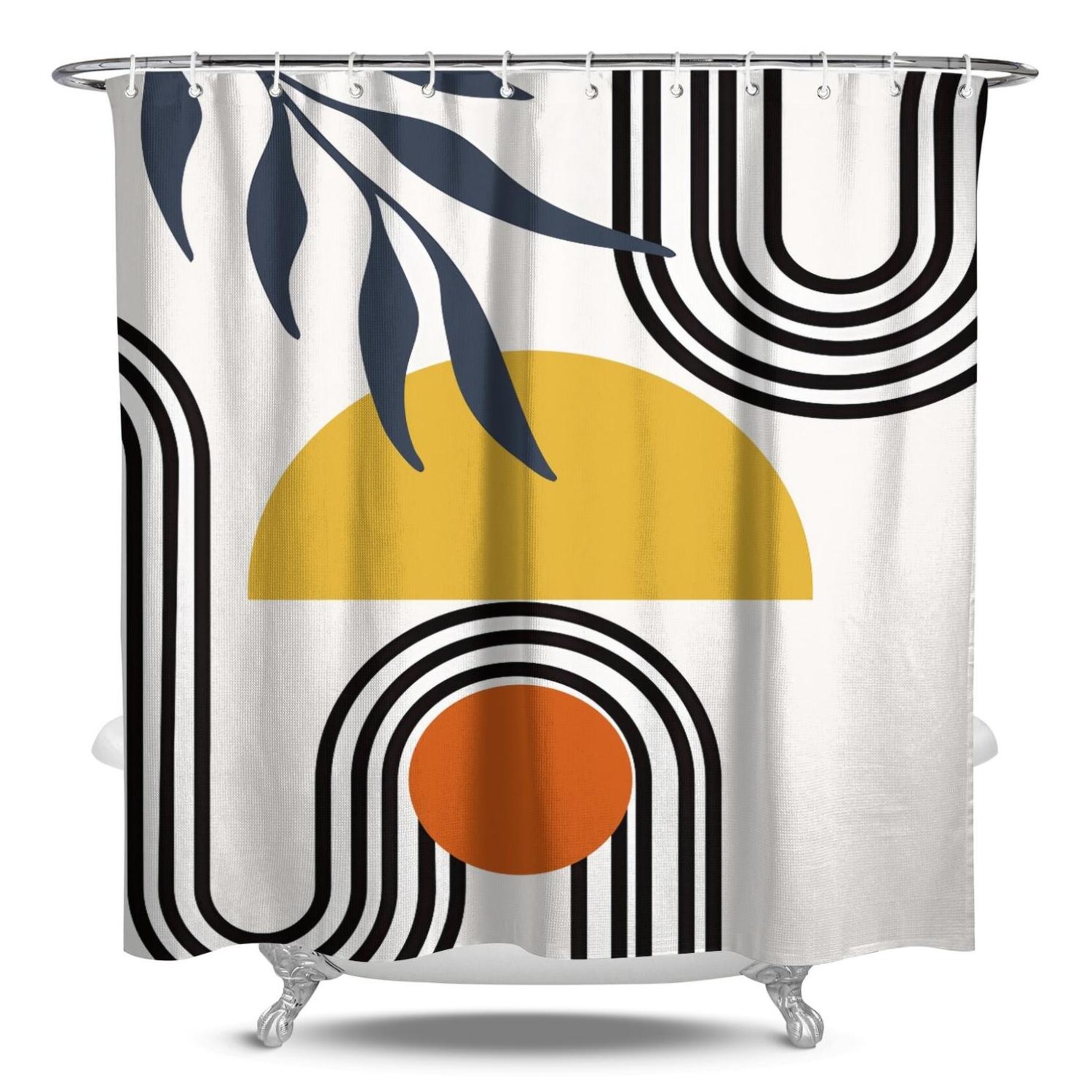 84" x 72" Symmetrical Boho Bohemian Shower Curtain Premium Fade ...