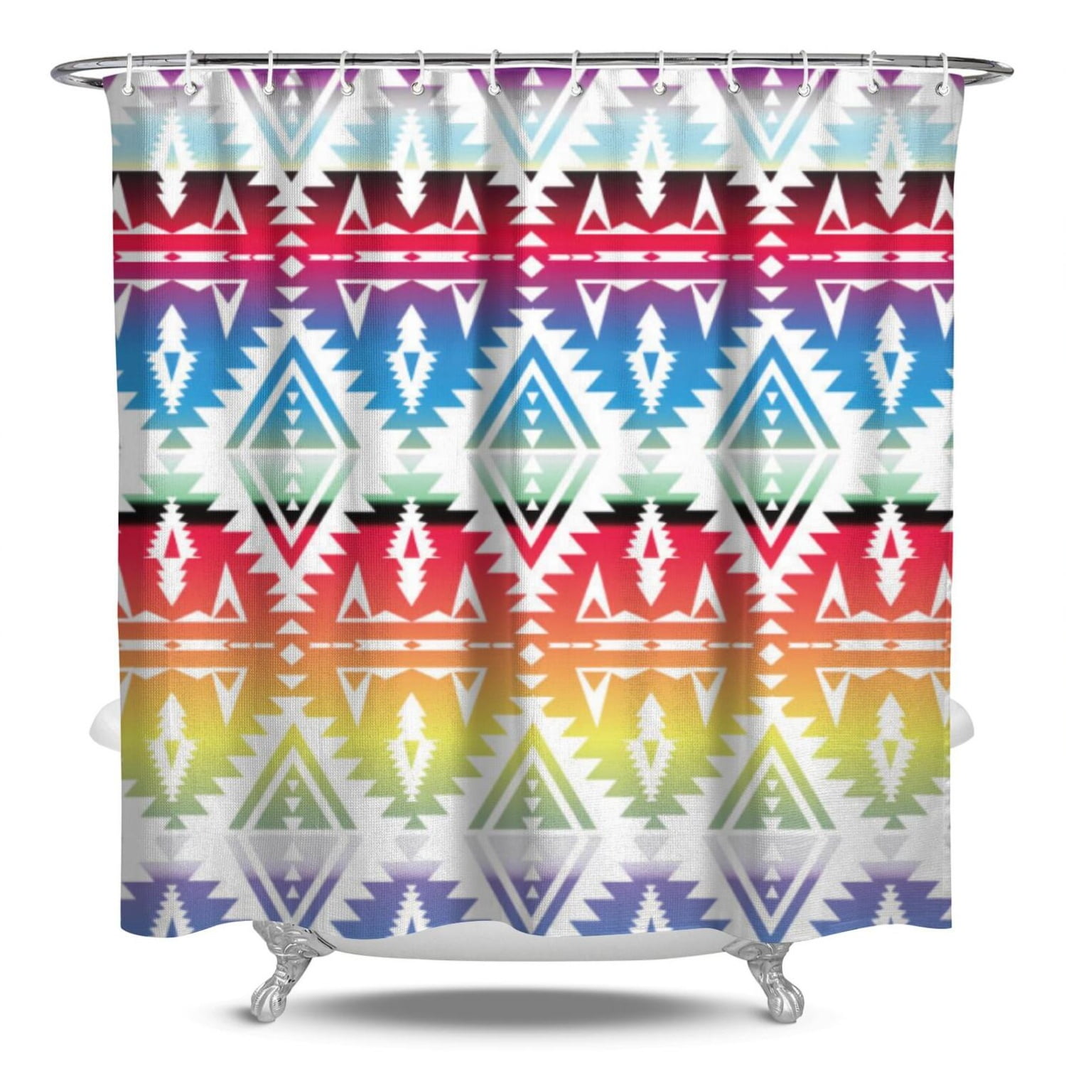 84" x 72" Symmetrical Rustic Style Nordic Shower Curtain Quick-Dry ...