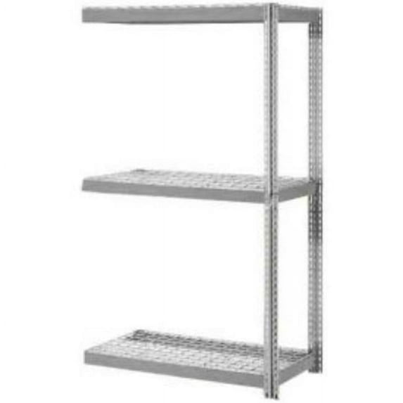 84 x 96 x 48 in. Expandable 3 Level Add-On Rack with Wire Deck, Gray ...
