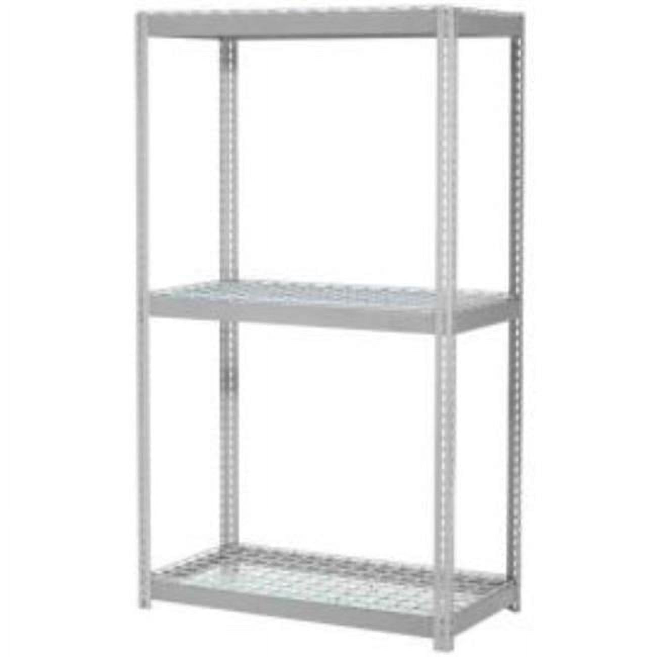 84 x 96 x 48 in. Expandable 3 Level Starter Rack with Wire Deck, Gray ...