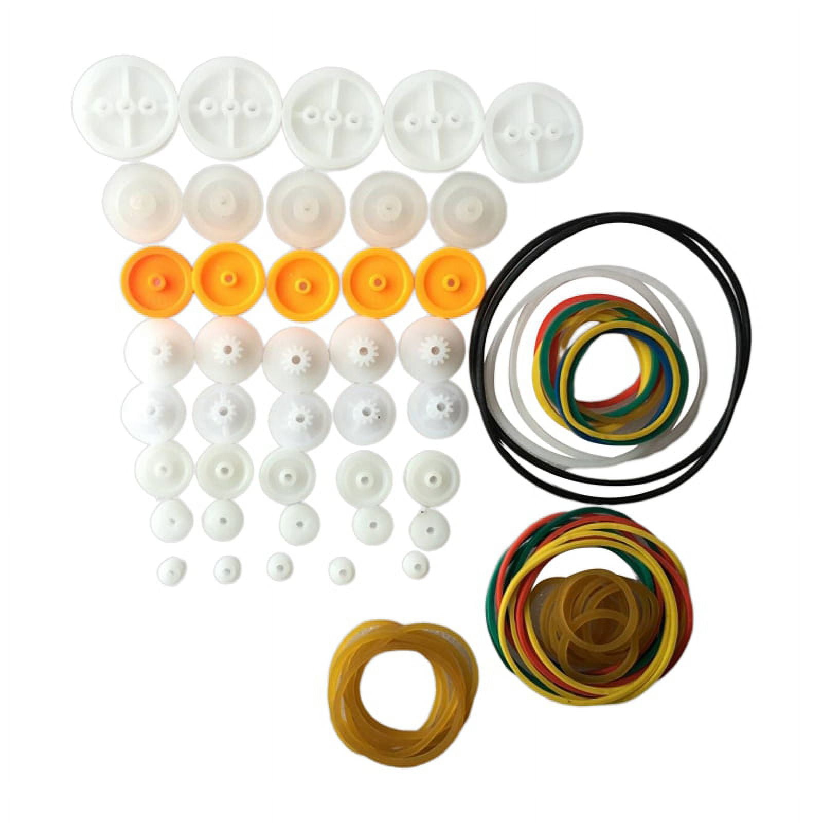 84 x Transmission Belt Pulley Rubber Band Combination Set-As Shown ...