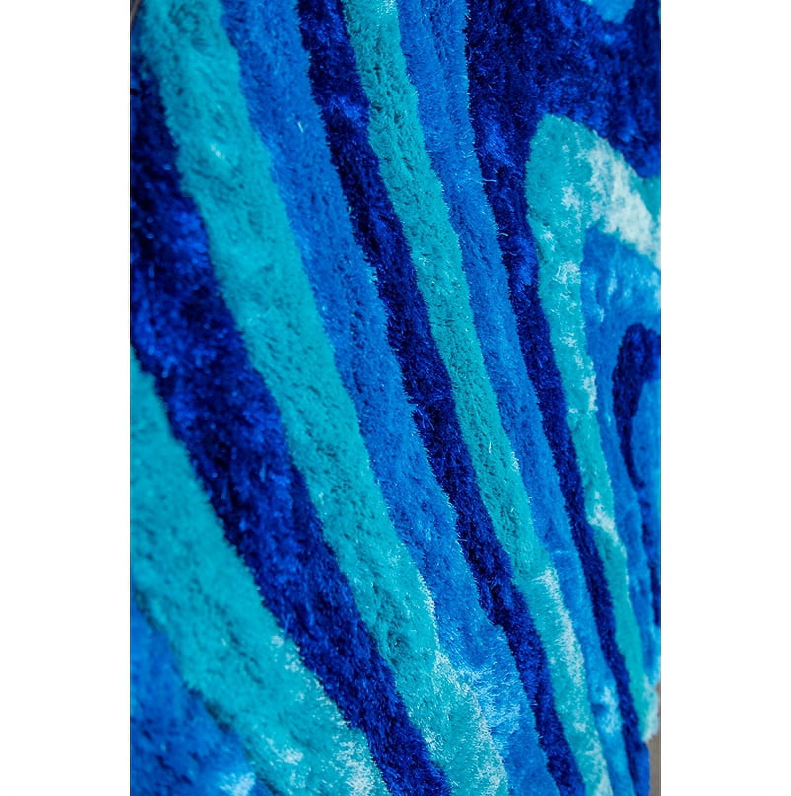 84"x60" Soft Pile Hand Tufted Shag Area Rug, "3D Shaggy" Living Room ...