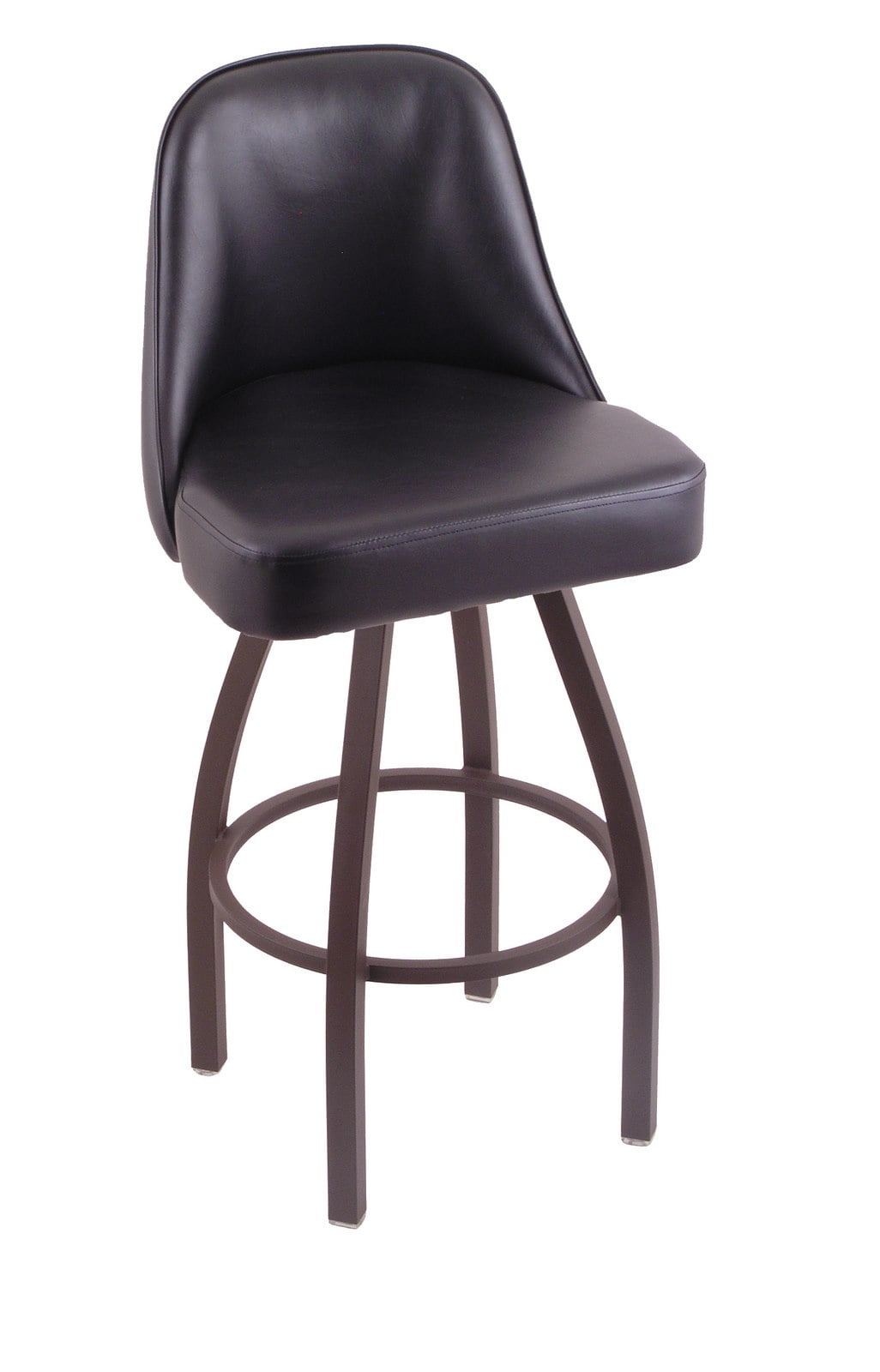 840 Grizzly 36" Swivel Bar Stool with Bronze Finish and Black Vinyl Seat - Walmart.com