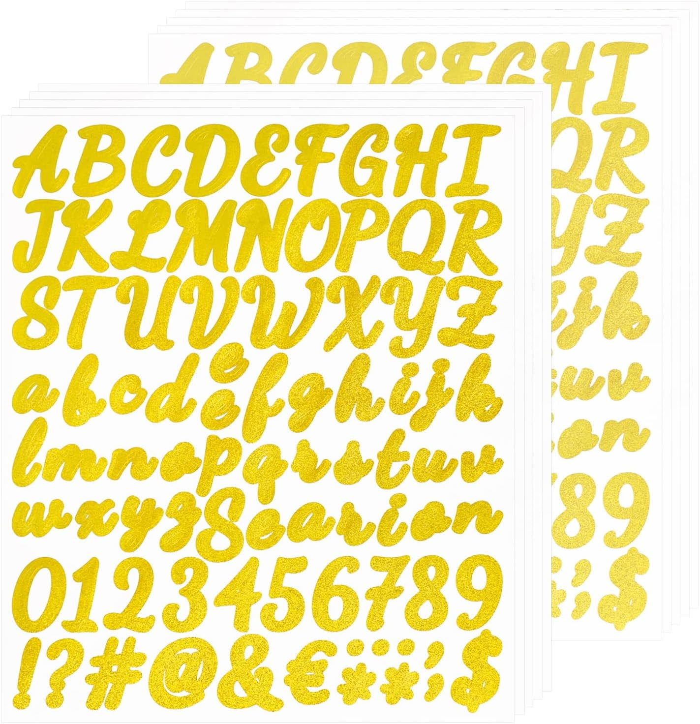 840Pcs 10 Sheets Alphabet Stickers,Self-Adhesive Vinyl Letters Numbers ...