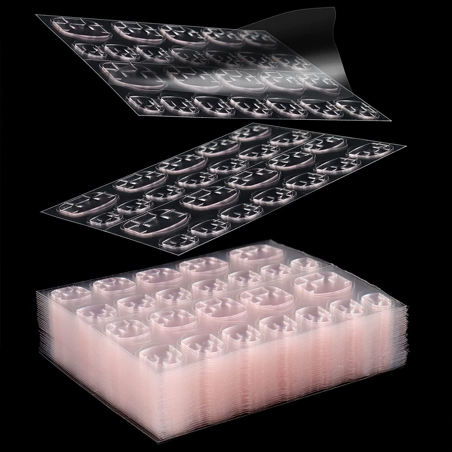 840pcs (35 Sheets) Adhesive Tabs Pink Ultrathin Waterproof Breathable ...