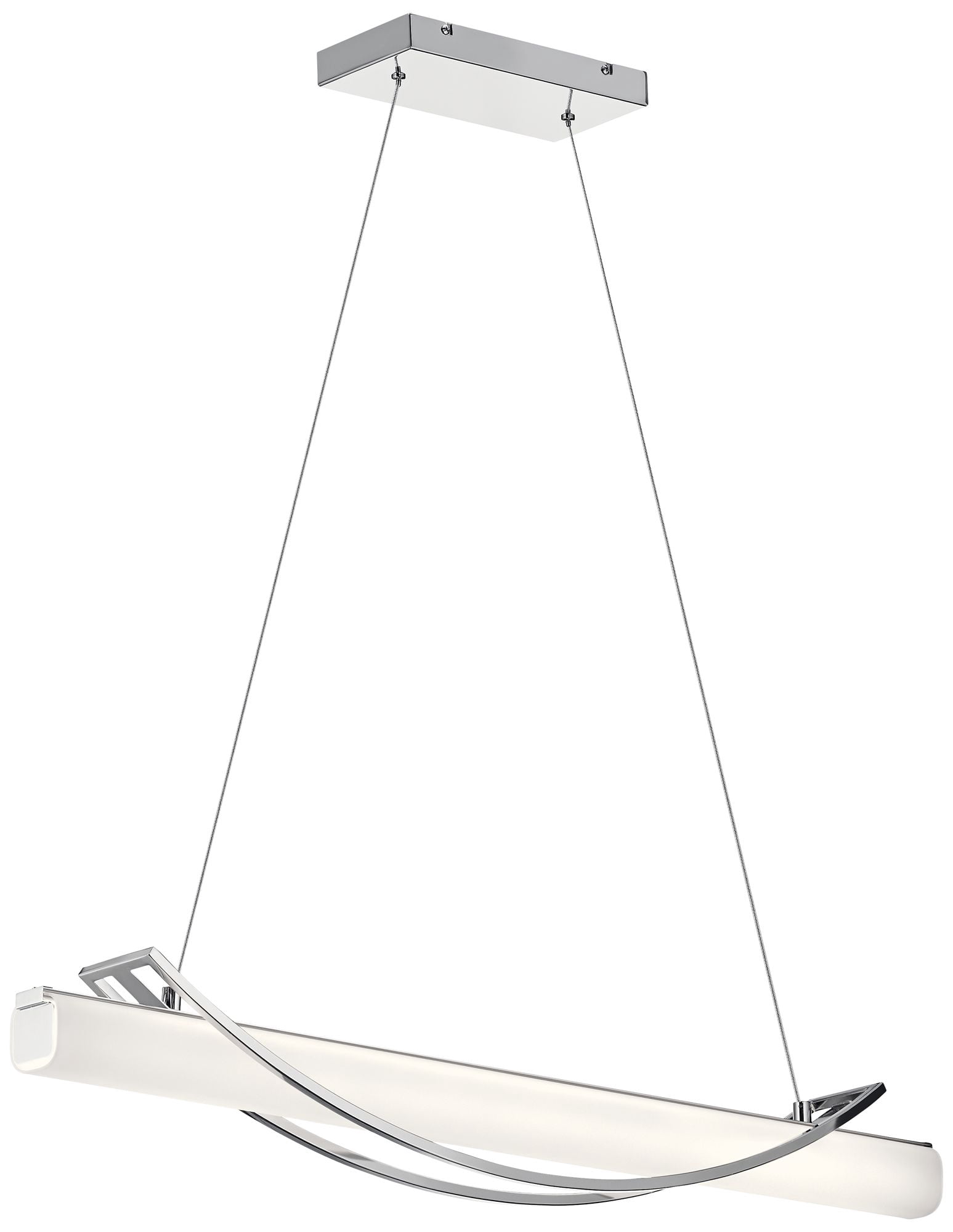 84125-Elan Lighting-Rowan - 36 Inch 30W 1 LED Linear Chandelier-Chrome ...