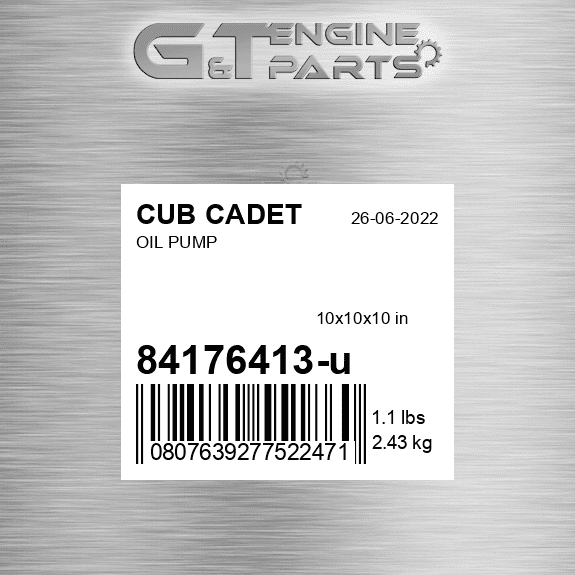 84176413-U OIL PUMP fits CUB CADET (New OEM) - Walmart.com