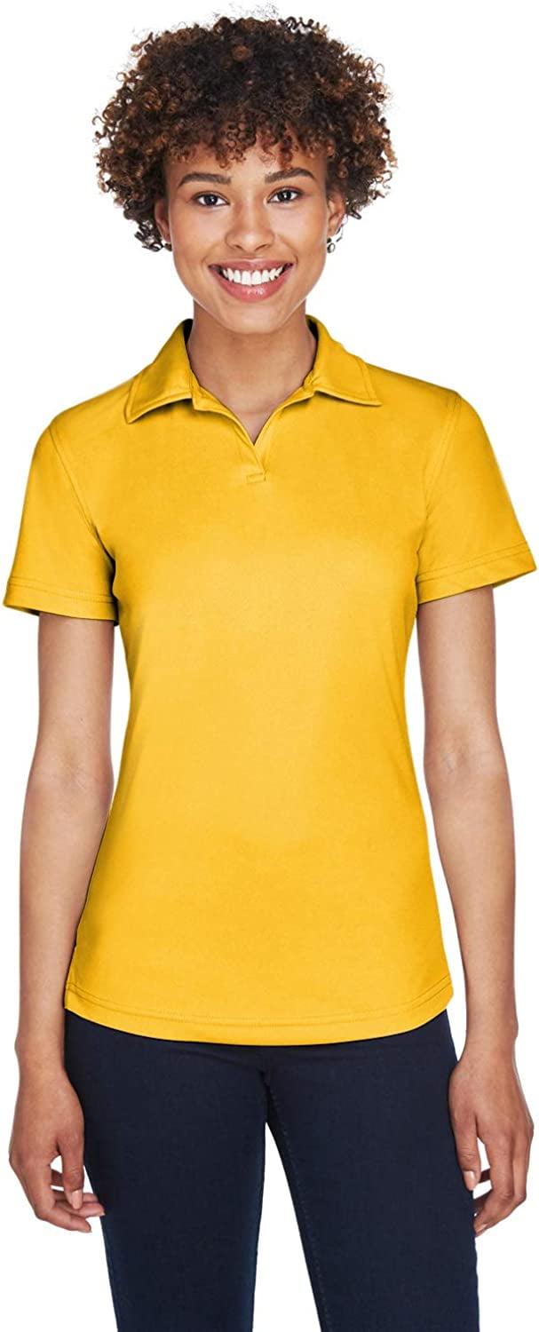 8425L UltraClub Ladies Sport Performance Interlock Polo Gold XL ...