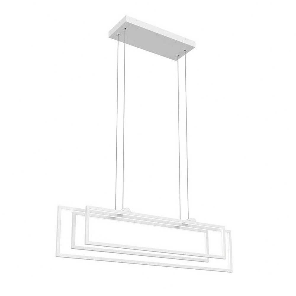 84322WH-Elan Lighting-Jestin - 3 LED Linear Chandelier In Minimalist ...