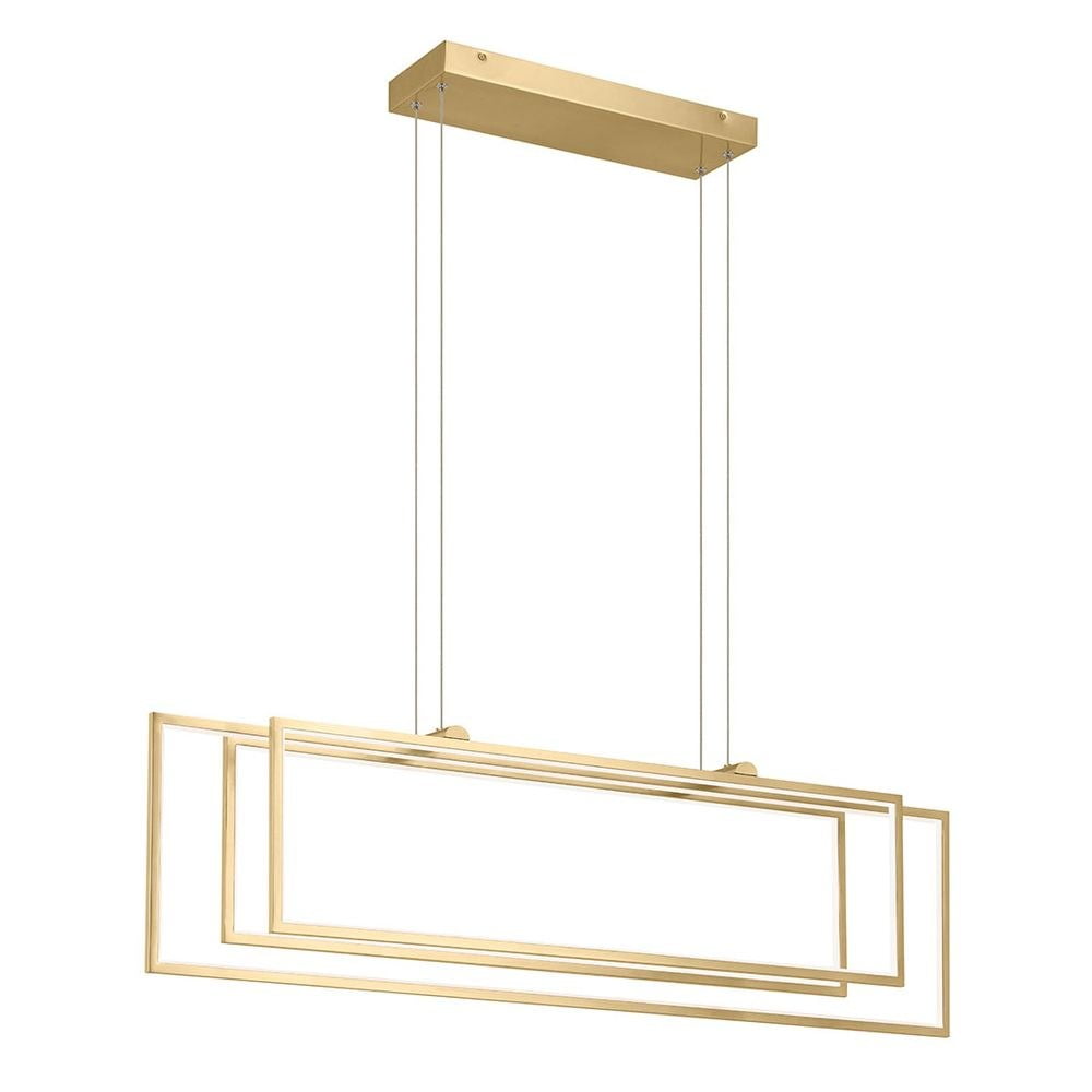 Elan Lighting - Jestin - 130W 3 LED Linear Chandelier In Minimalist ...
