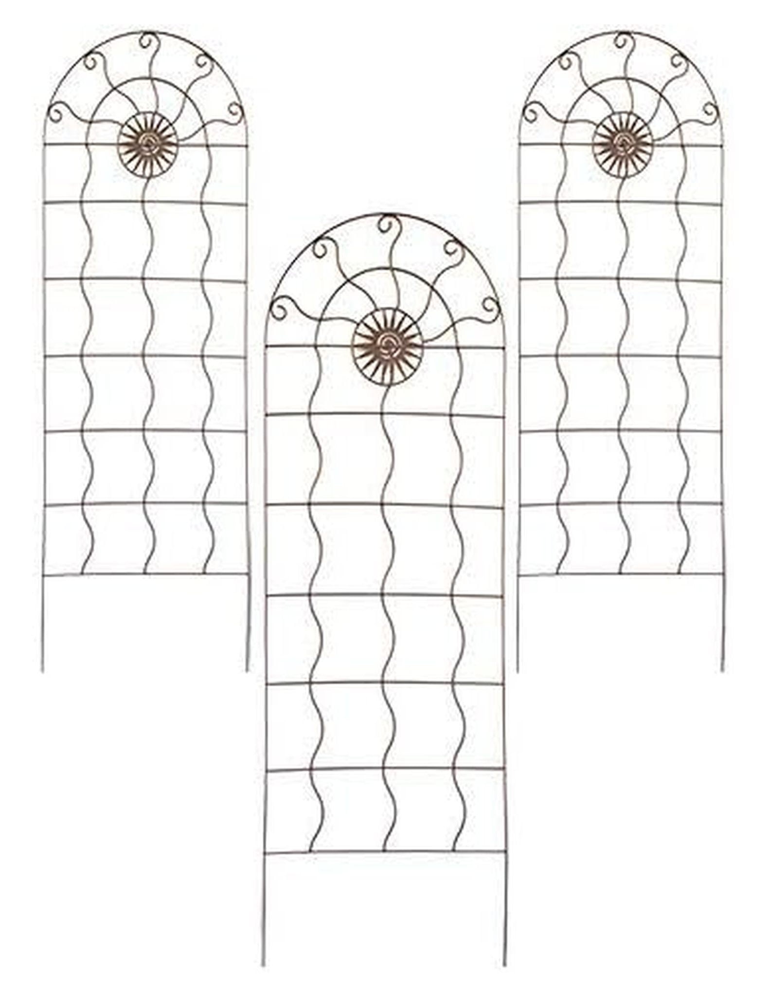 84442 Aztec Sun Garden Trellises, Rust, 72" H, Set of 3 – Decorative ...