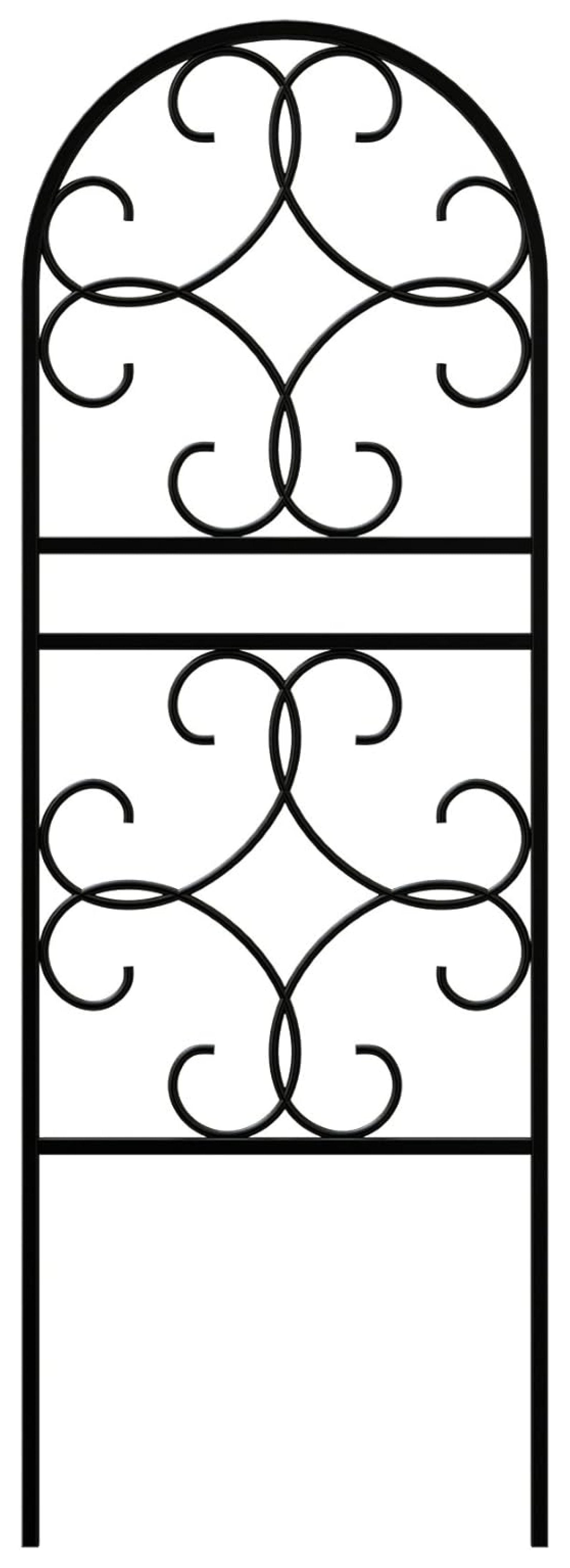 84490 Scroll Pot Trellis, 36", Black - Walmart.com