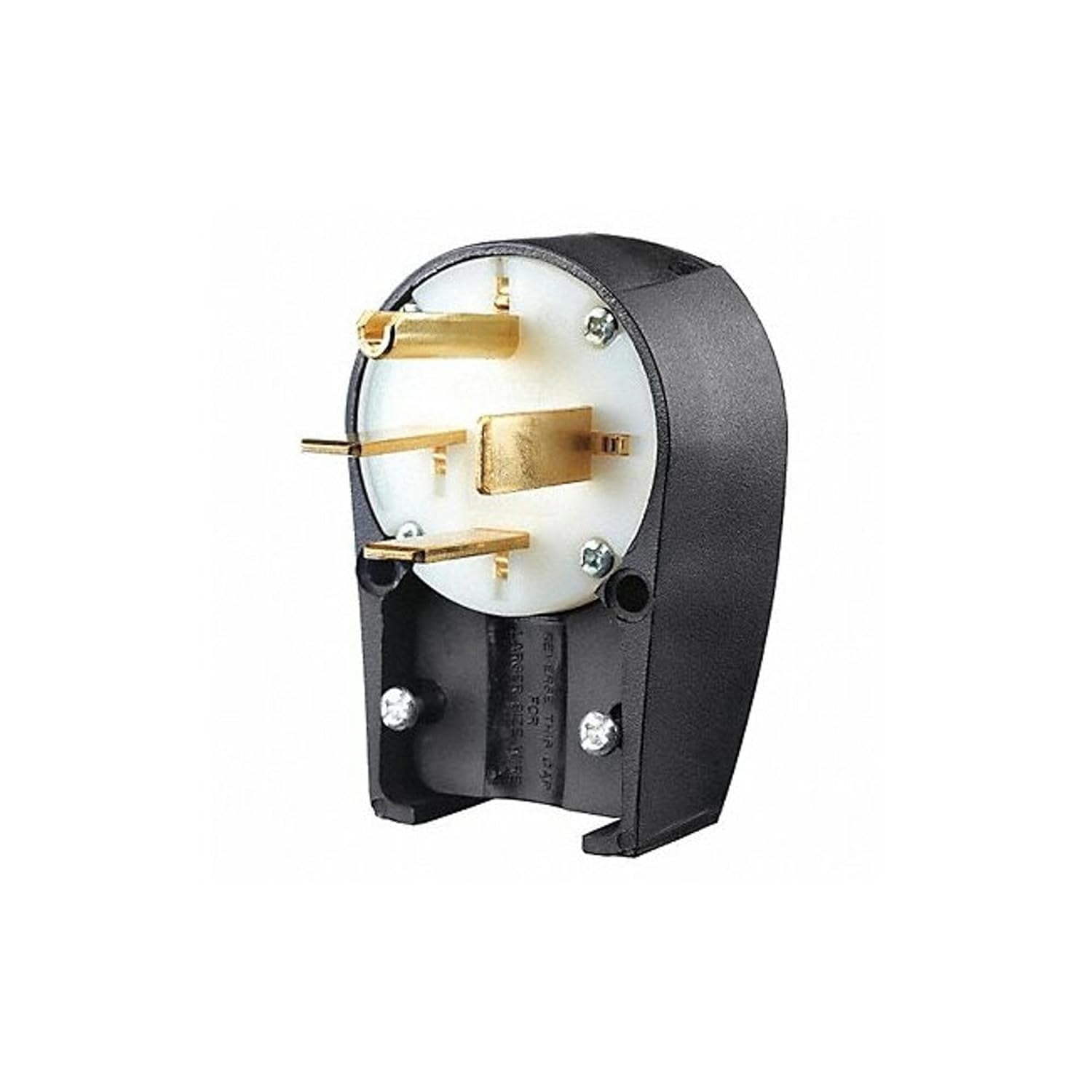 8462ANPB Angle Plug, Industrial Grade, Grounding, NEMA 15-60P, 3 Phase 250 VAC, 60 Amp, Black ...