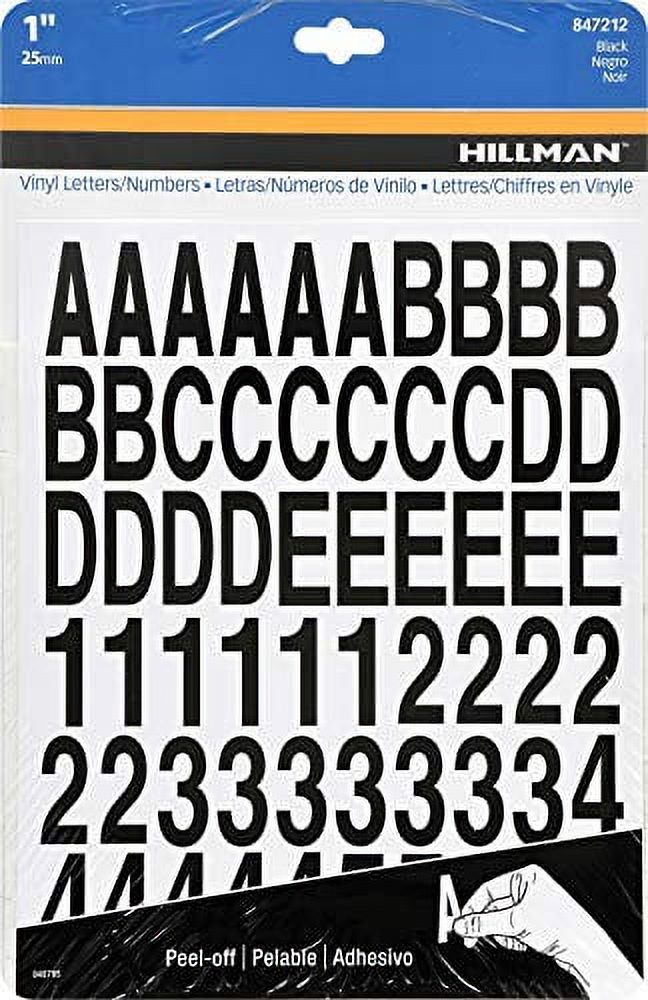 847212 1-Inch Die-Cut Letters/Numbers Kit, Black - Walmart.com