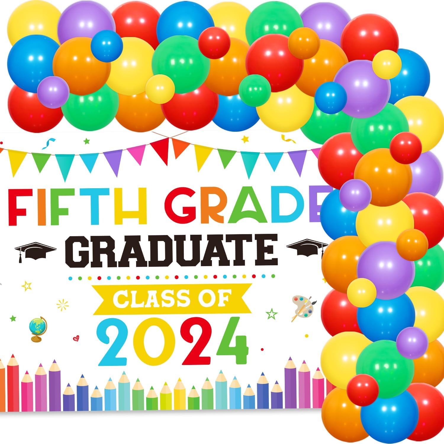 84PCS 5th Grade Graduate Graduation Party Decorations, Fifth Grade Grad ...