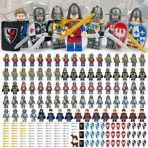 84PCS Medieval Legion Minifigures Set – Warrior Battle Characters ...