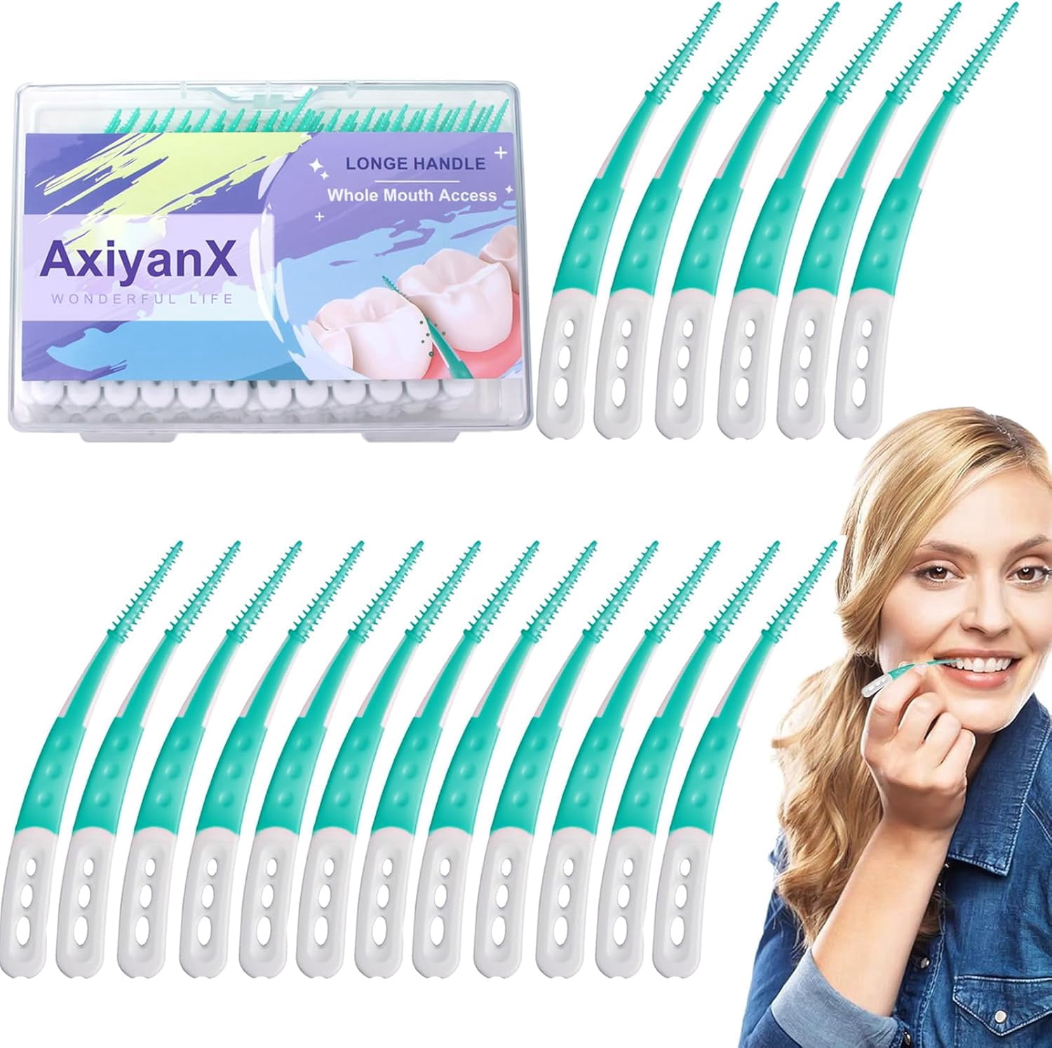 84PCS Portable Soft Dental Floss Picks,Soft Silica toothpicks,flossers ...
