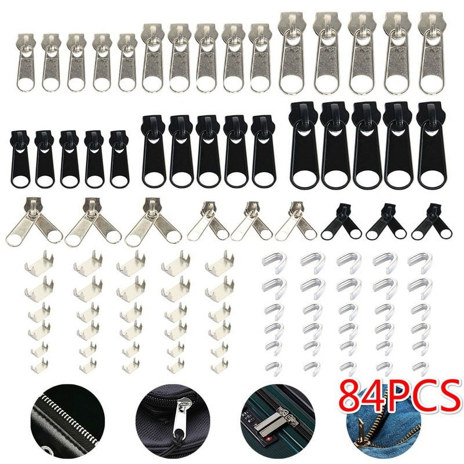84PCS Zipper Repair Kit Zipper Replacement Fix kit Slider Set for Bags ...