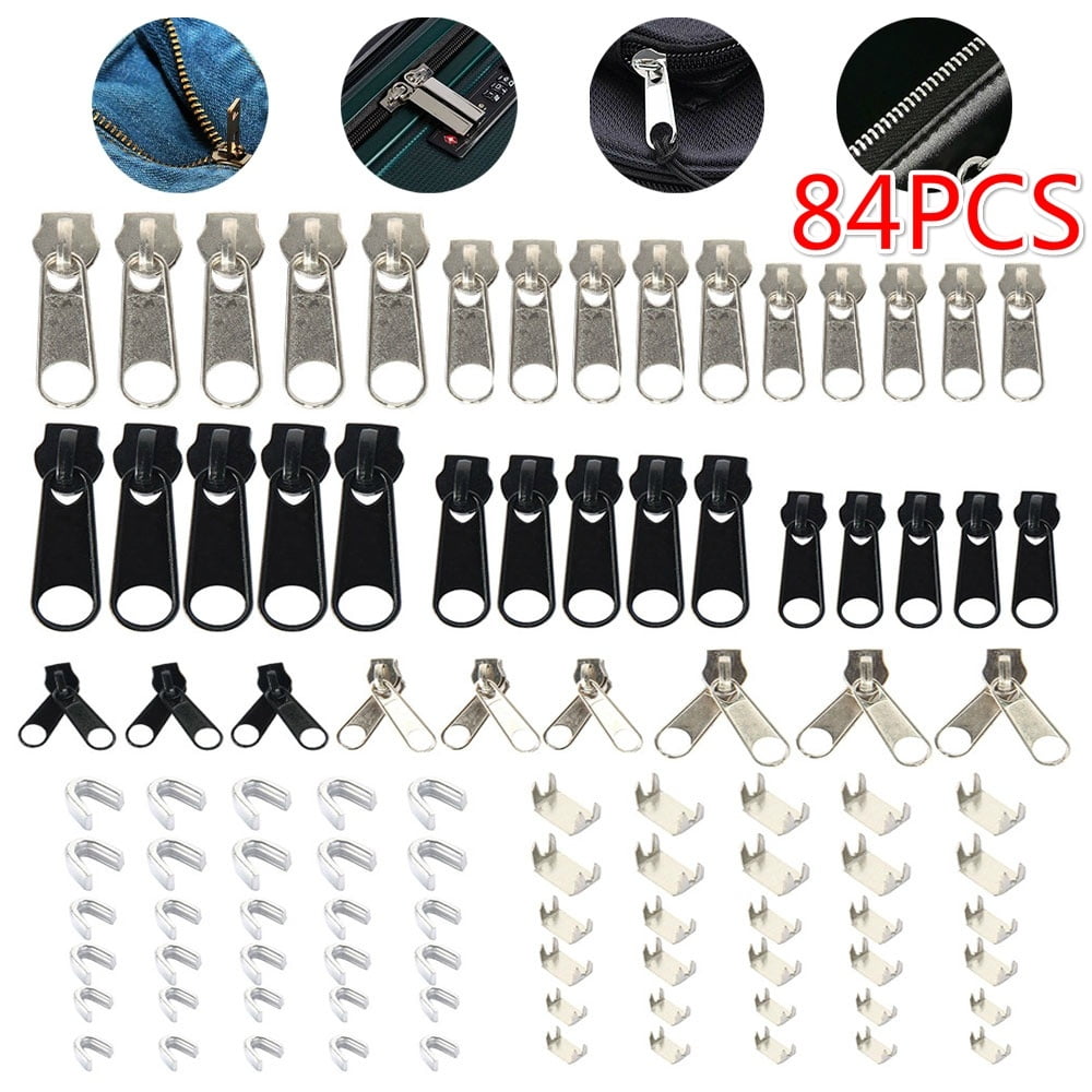 84pcs Zipper Repair Kit, Zipper Replacement Kit with Zipper Replacement ...