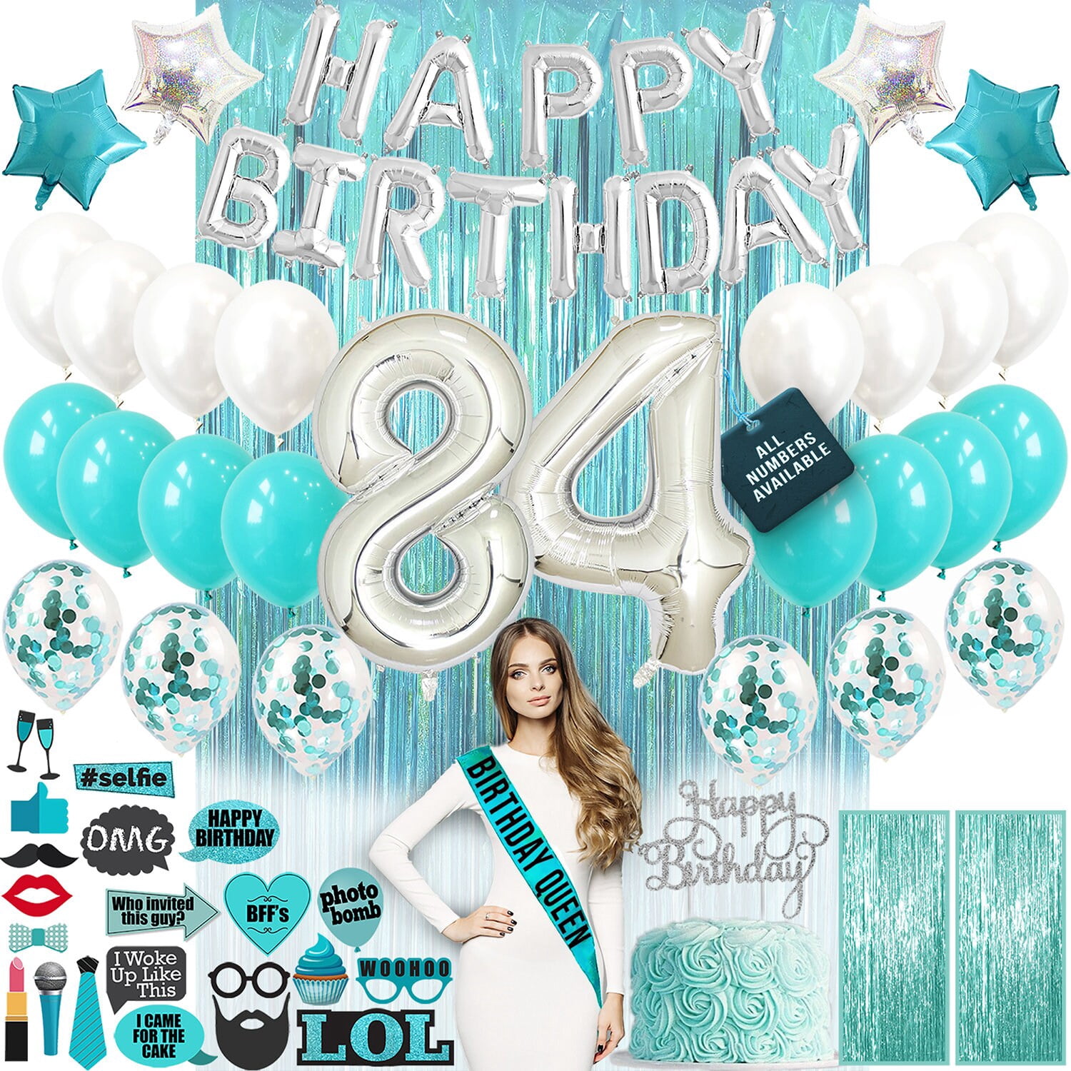 84th Birthday Decorations, 84th Birthday Party Supplies, 84th Birthday ...