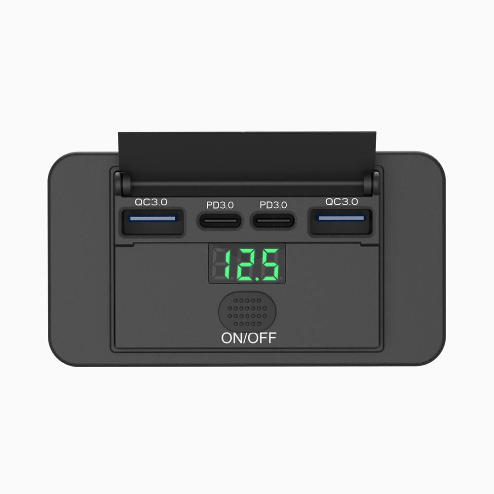 84w 12v Rv Usb Switches Outlet Voltmeter, 36w Pd and Dual 18w Qc3.0 Car ...