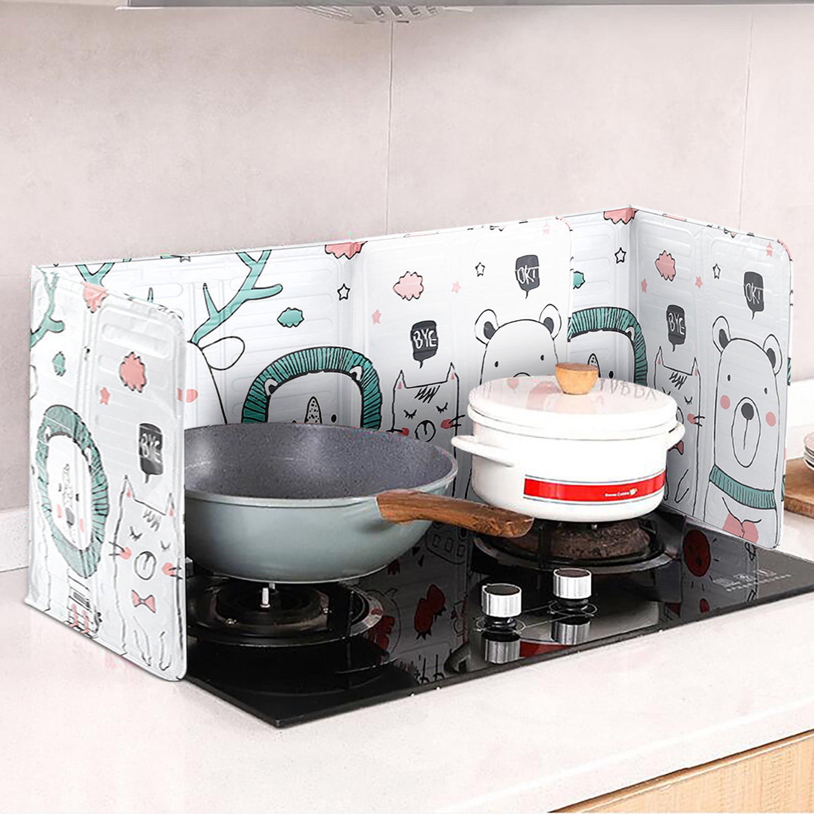 84x33cm Foldable Aluminum Foil Oil Splash Guard Splatter Screen for ...