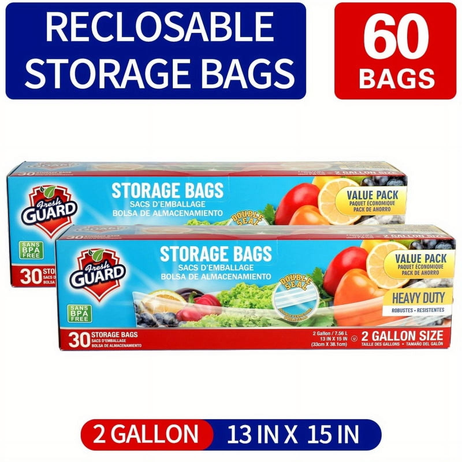 85/35 piece heavy-duty freezer and refrigerator storage bags - Walmart.com