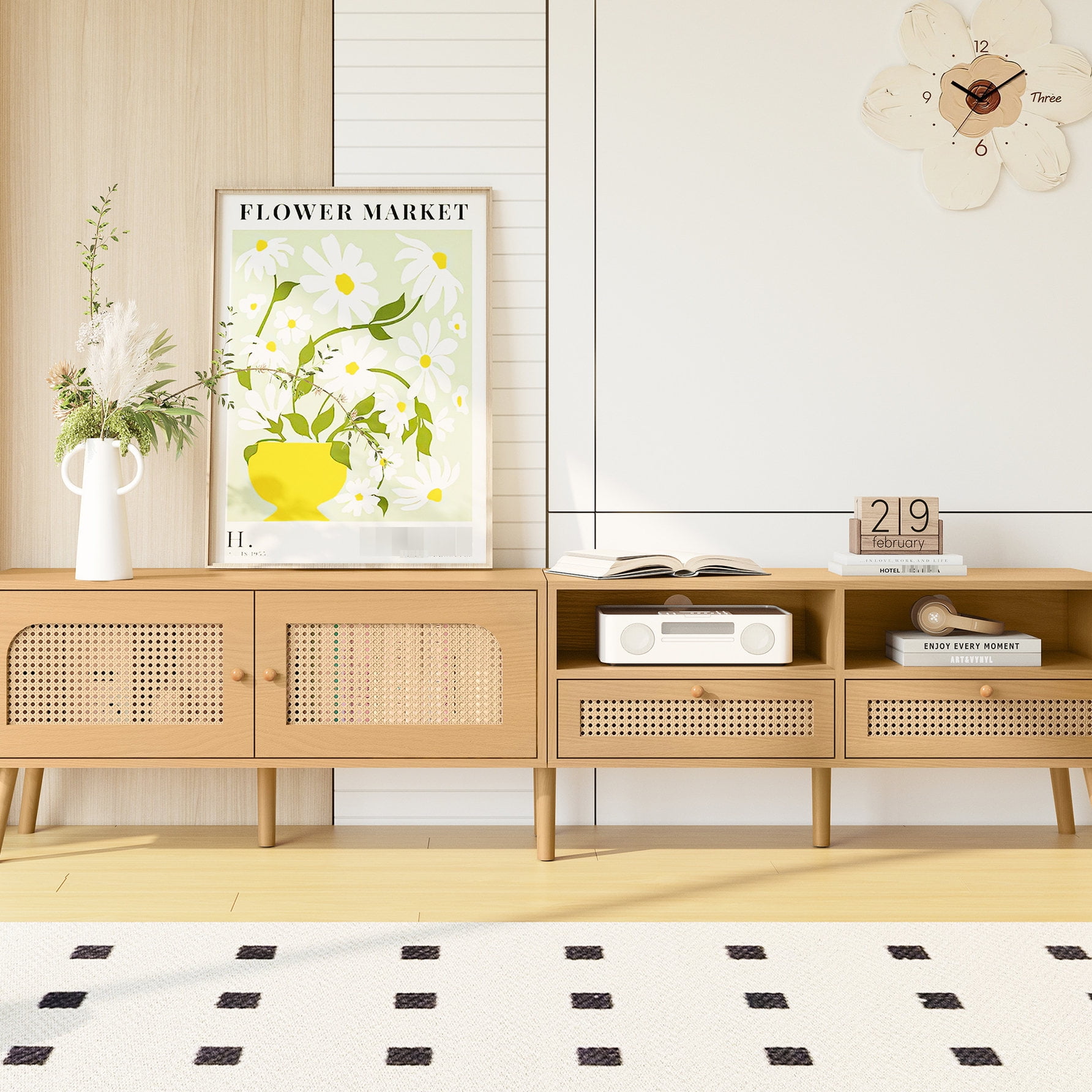 85'' Compatible Console | Spacious Storage Areas | Smooth Surface ...